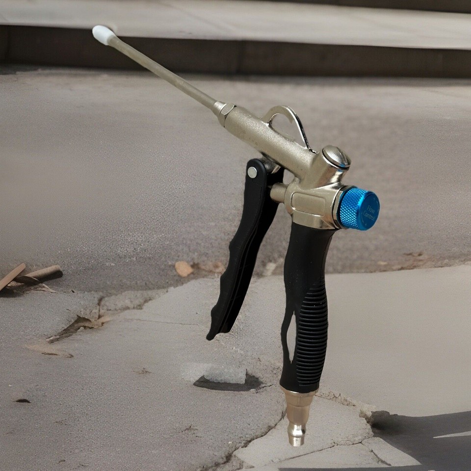 2-Way Adjustable Air Blow Pistol Gun w/Extended Nozzle Cleaning Blowing ...