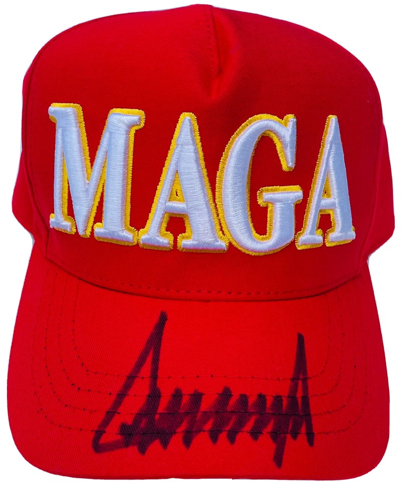 PSA/DNA President DONALD TRUMP Autographed Signed Official Red MAGA Hat ...