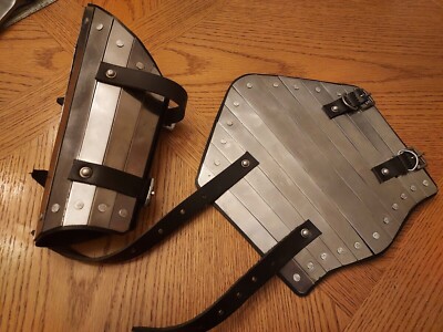 Medieval Splint Combat Bracers Handmade Armor 18 Gauge SCA Steel ...