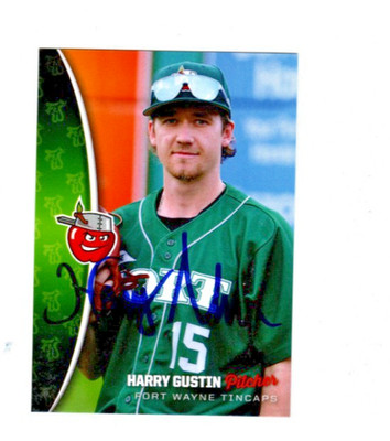 Harry Gustin 2025 Fort Wayne Tincaps signed autograph baseball card d ...