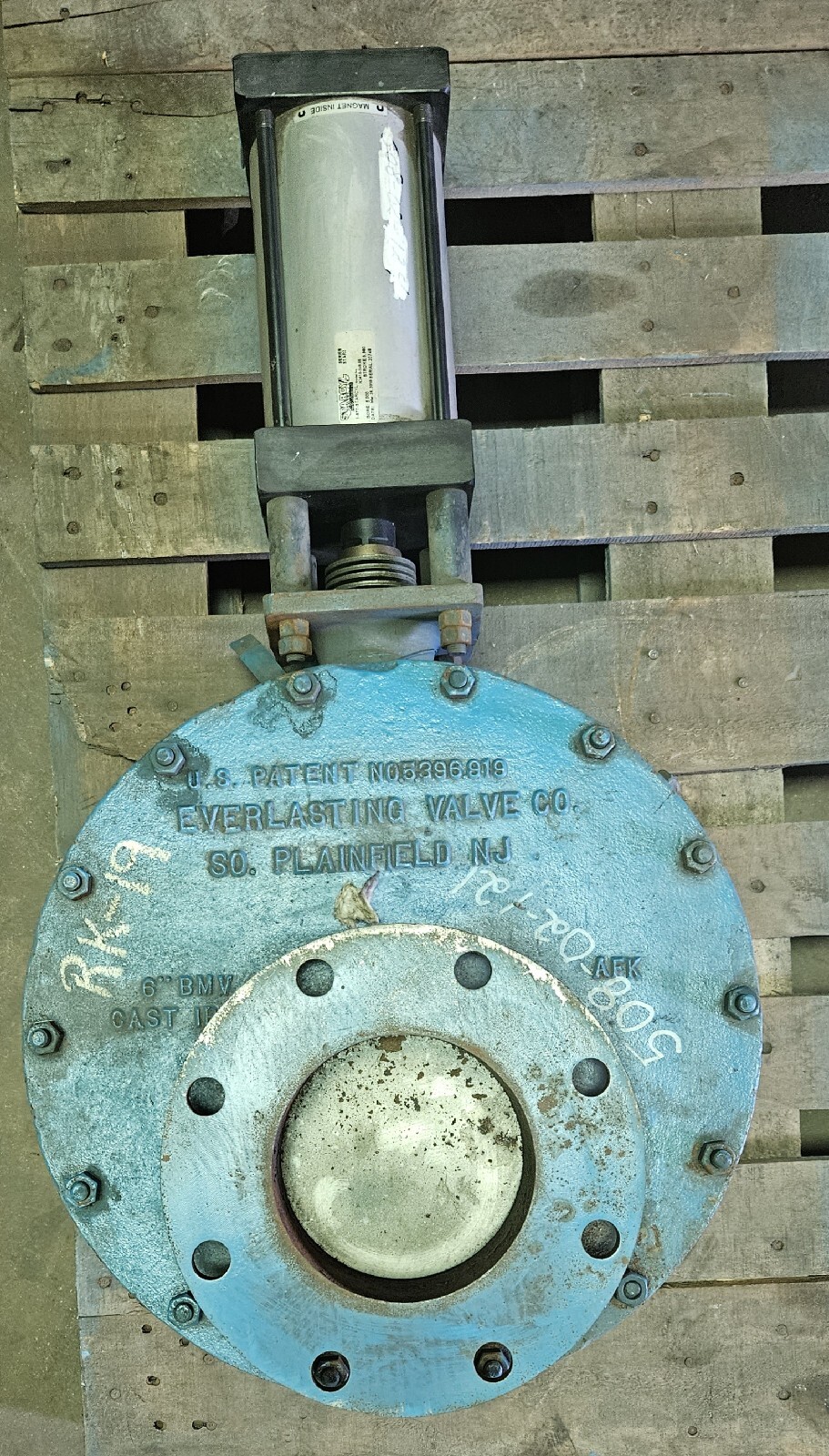EVERLASTING VALVE CO. 6" FLANGED BULK MATERIAL VALVE #AC20110GHST FIG ...