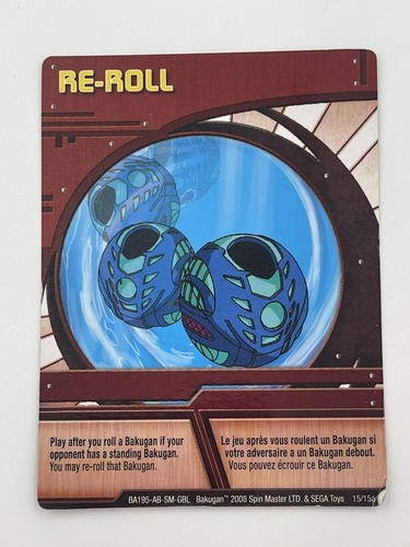 Bakugan Battle Brawlers Re-Roll 15/15a Card Only BA195-AB-SM-GBL 2008 ...