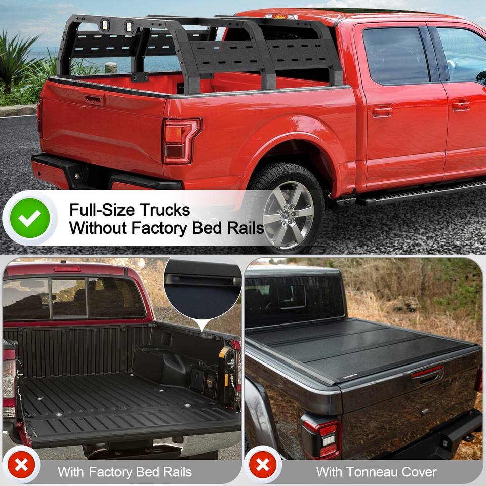 High Bed Rack Truck Luggage Carrier For 2009-2021 Ford F150 Raptor F ...