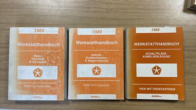 CHRYSLER PKW FRONTANTRIEB 1989 WERKSTATTHANDBÜCHER 3 TEILIGES SET MOTOR ...