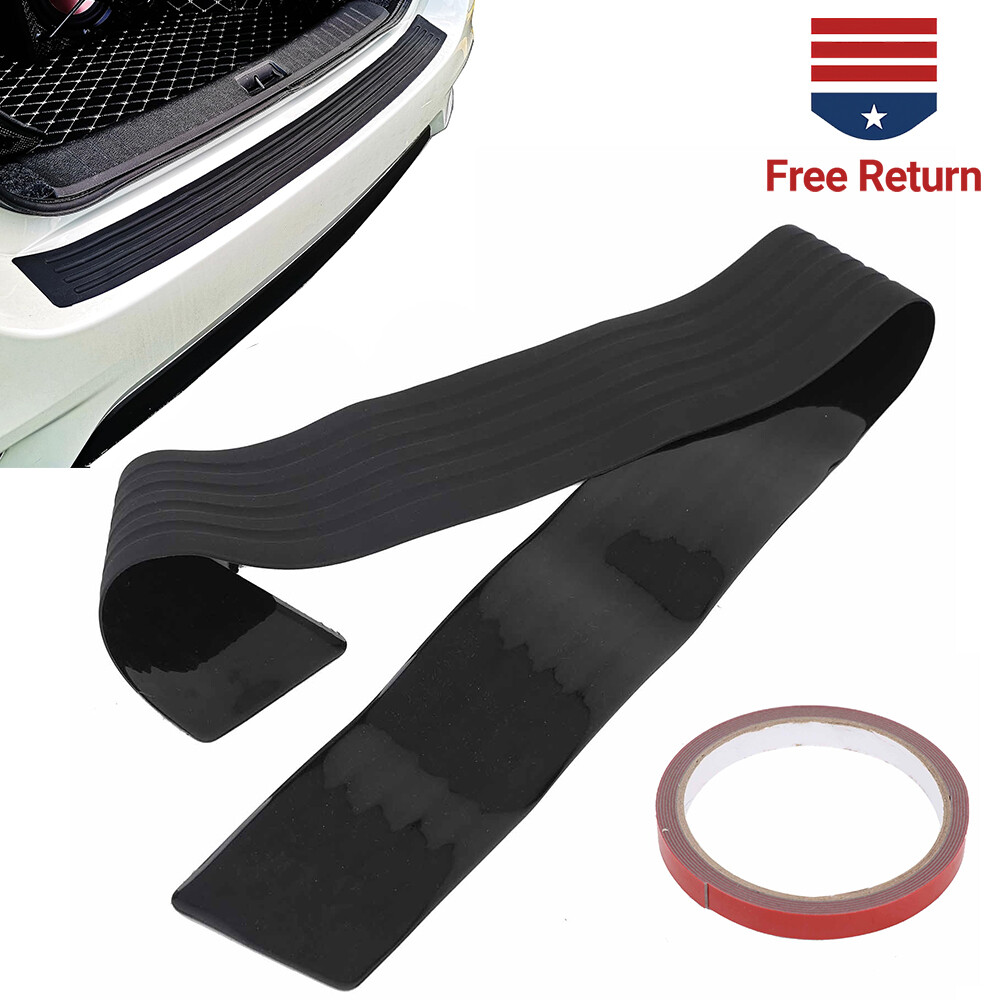 Rubber Car Rear Bumper Protector Trim Strip Trunk Sill Guard Scratch ...