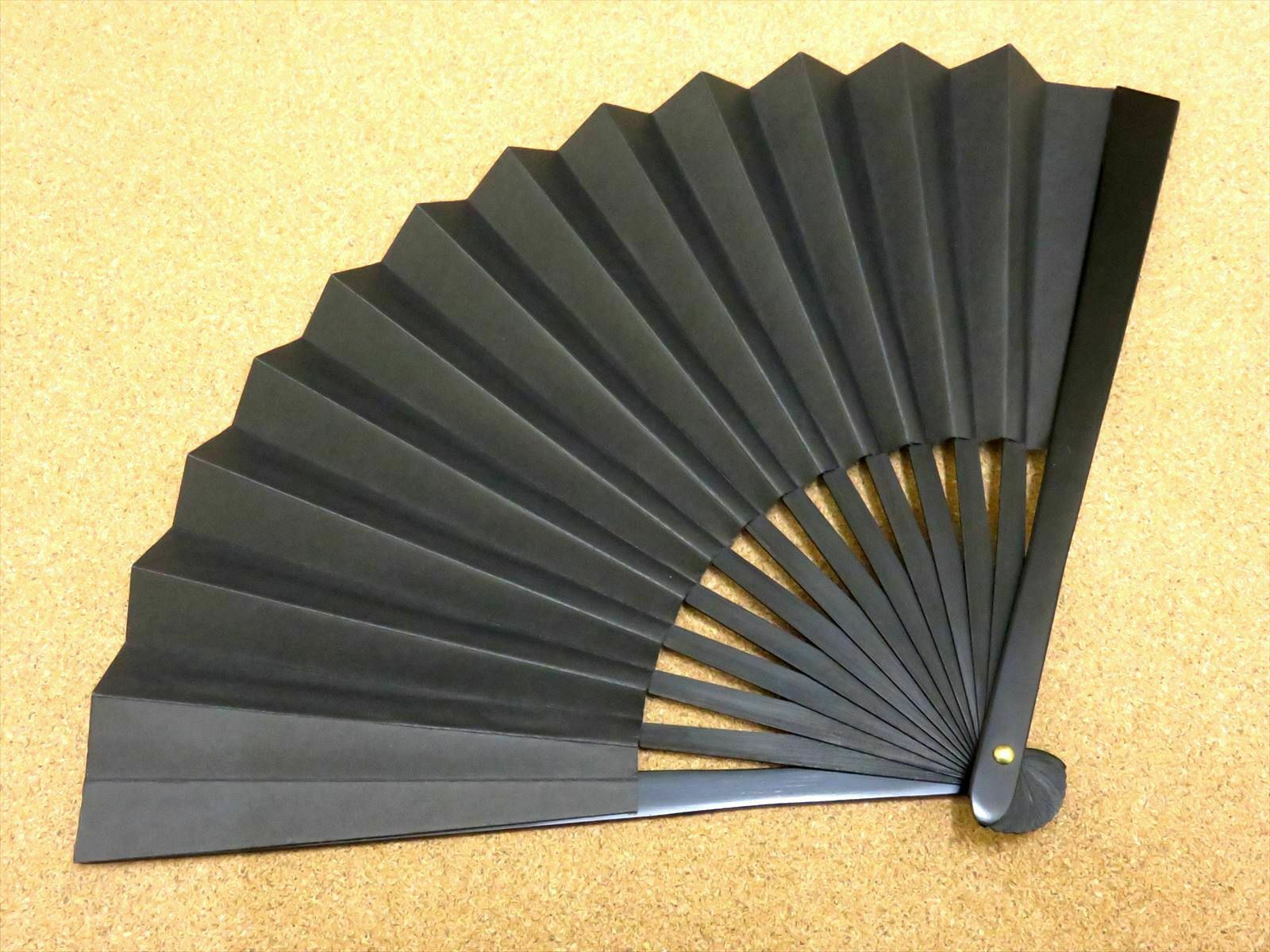 Tessen Japanese Iron Black Folding Fan Samurai TS-B Zinc Alloy 24cm 9 ...