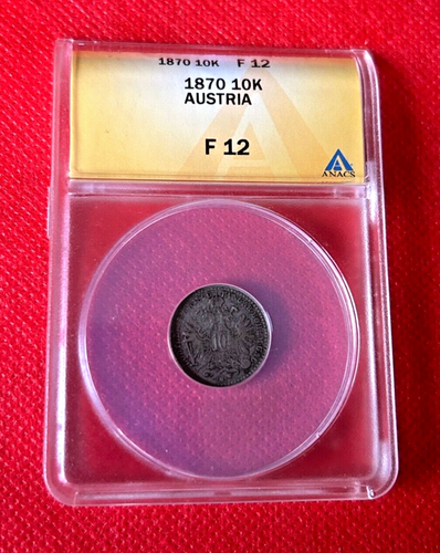 1870 10K AUSTRIA SILVER COIN ANACS F 12 | eBay