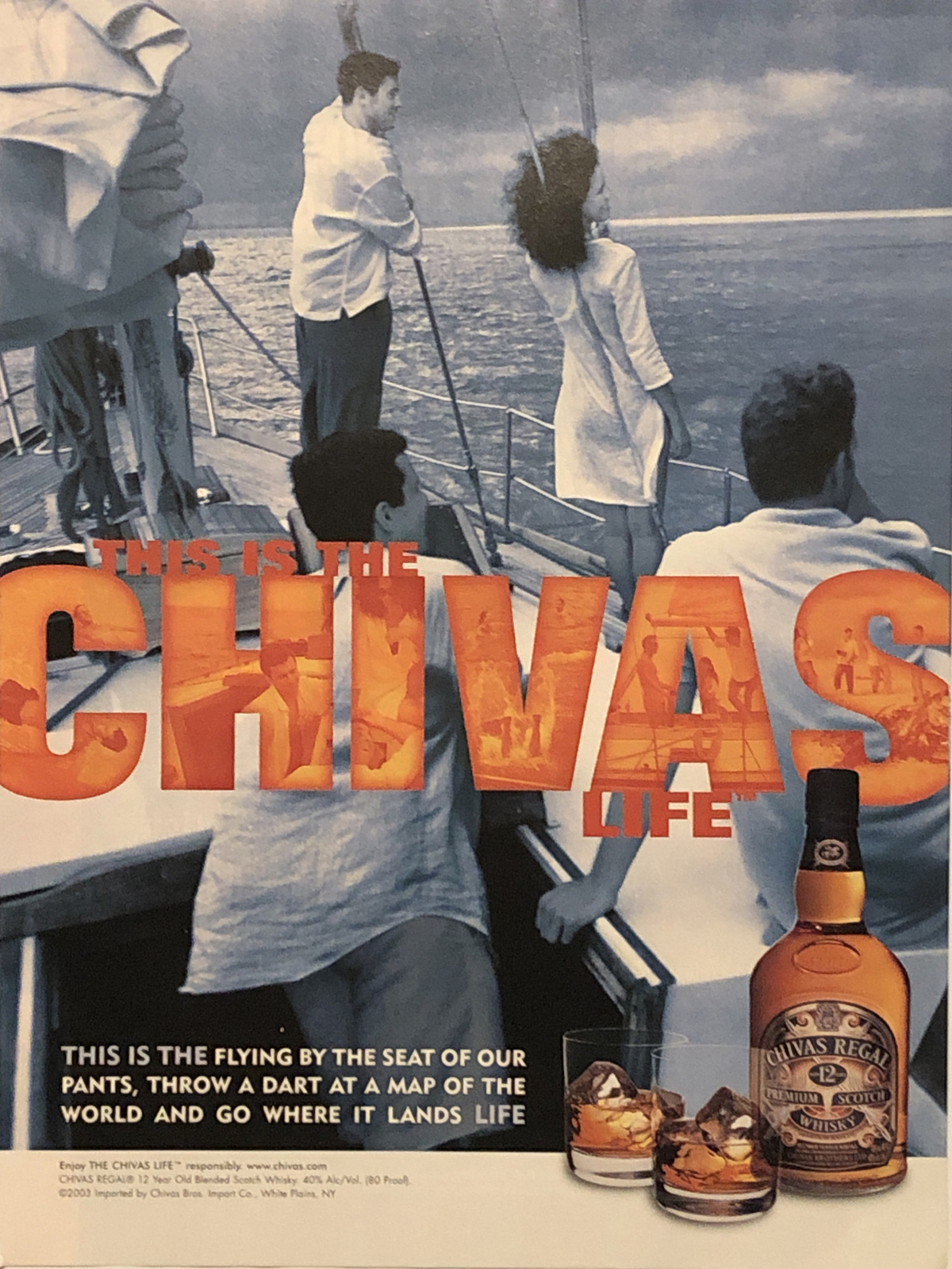 2003 Chivas Regal Scotch PRINT AD Sailing Boat - Enjoy The Chivas Life ...