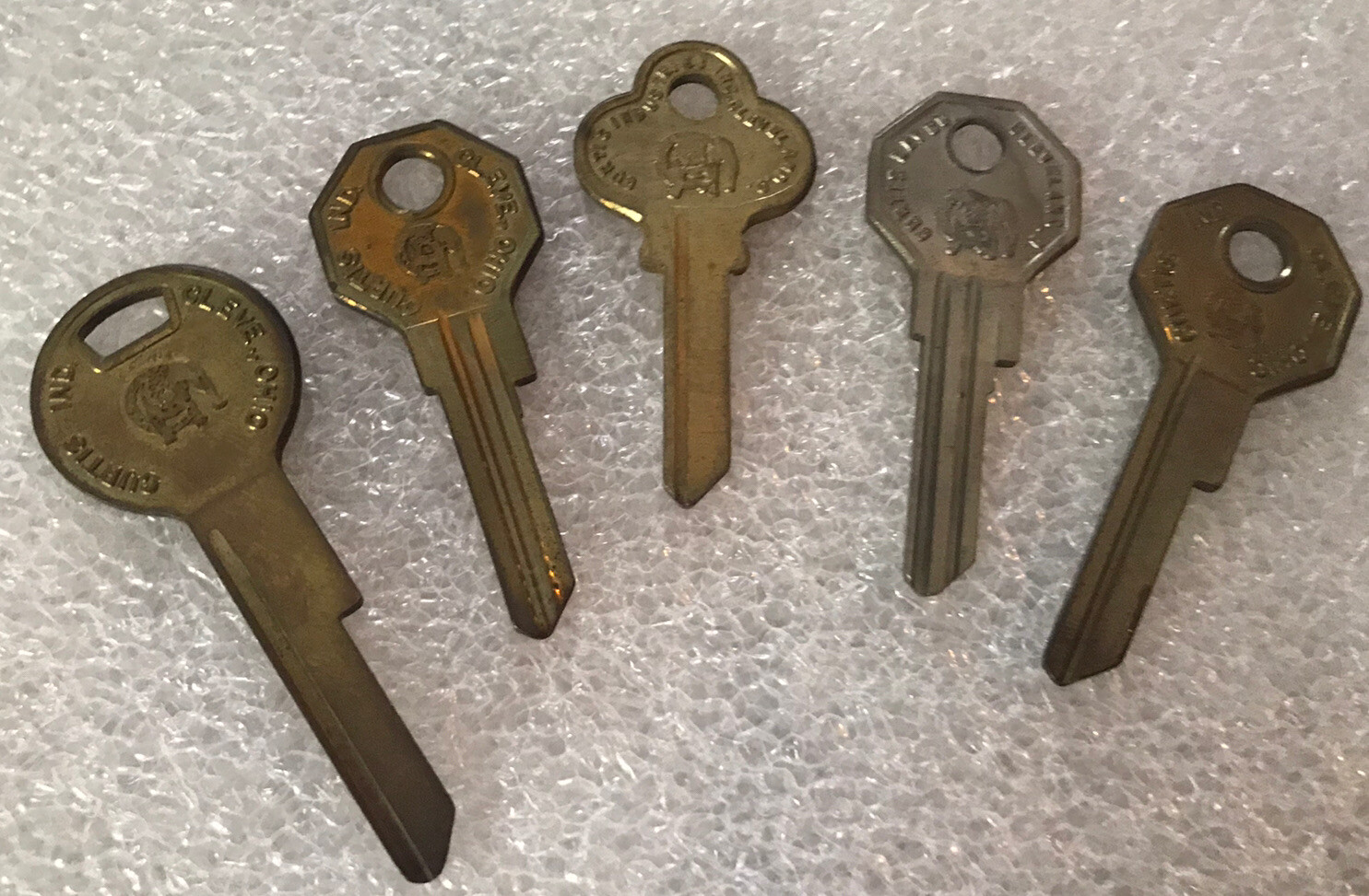Lot of 5 vintage NOS Curtis key blanks BULDOG LOGO [u] | eBay