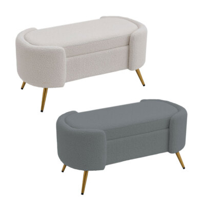 Large 100cm Metal Footstool Footrest Pouffe Foot Stool Padded Ottoman ...