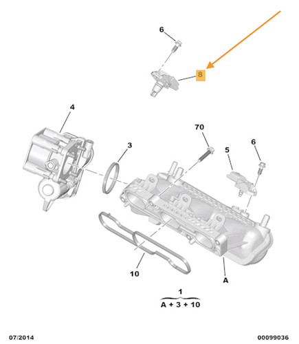 PEUGEOT 3008 Air Intake Temperature Sensor 9675541980 New Genuine | eBay