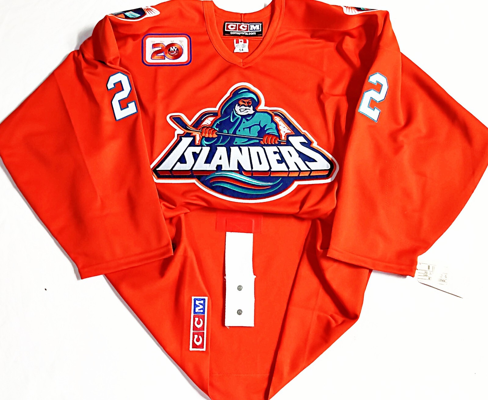 ORANGE-VTG-PRO 54 MIKE BOSSY NY ISLANDERS 20TH PATCH CCM/MASKA ...