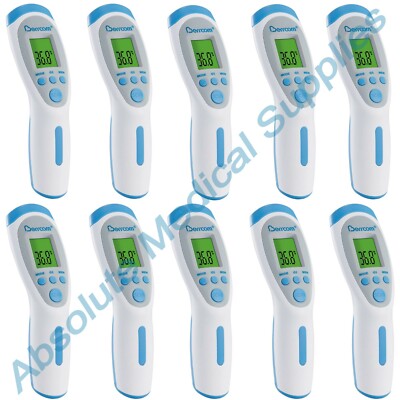 *10-Pack* Berrcom Non-Contact Infrared Forehead Thermometer Medical ...