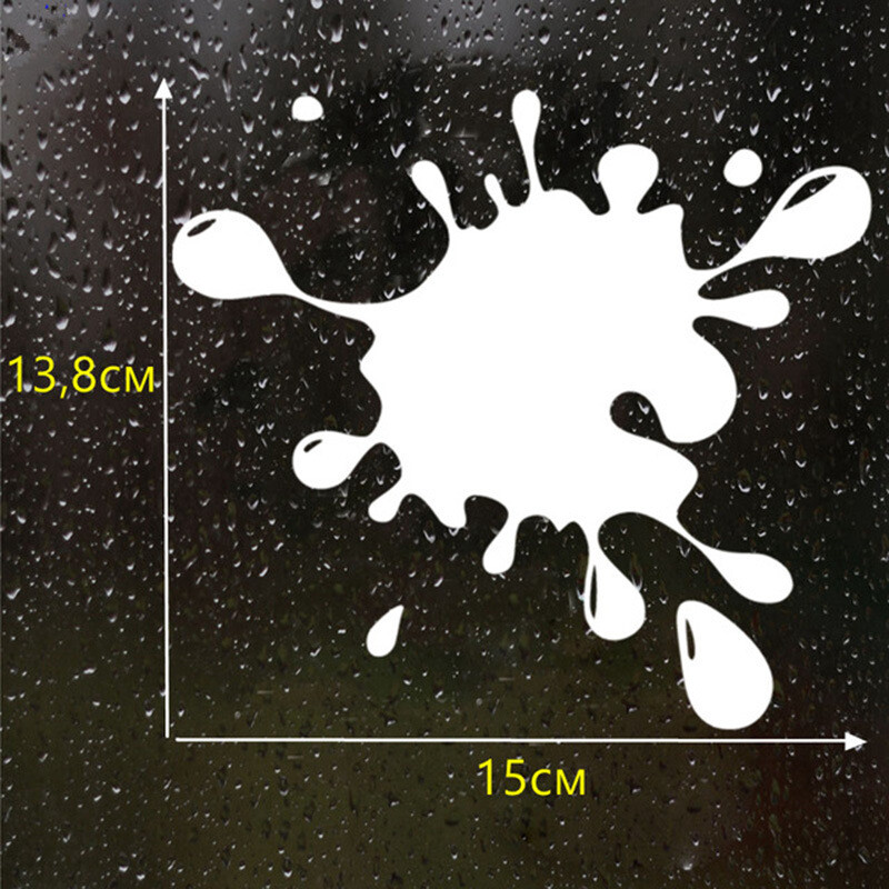 2XCar Water Drops Ink Reflective Car Stickers Funny Reflective Car Body ...