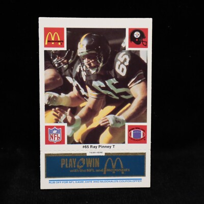 1986 Ray Pinney Pittsburgh Steelers McDonald's "BLUE" Game Card #65 | eBay