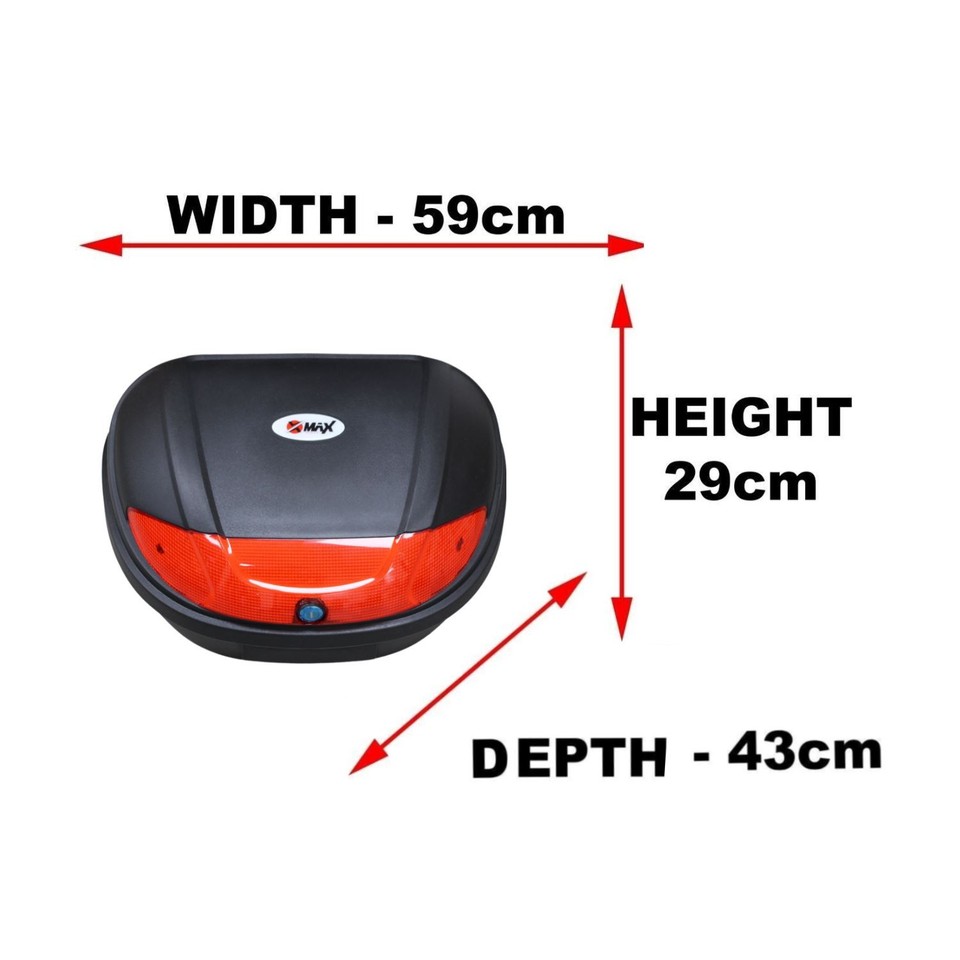 52L Scooter Delivery Top Case Extra Large Rear Storage Box for Couriers ...
