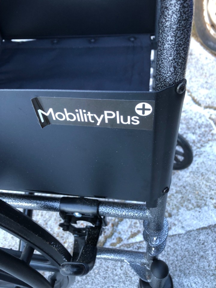 USED MobilityPlus+Self-Propelled Folding Wheelchair Black Mag Wheels ...