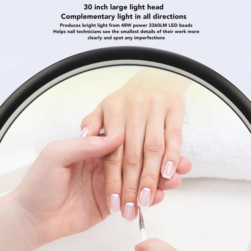 30in Half Moon Nail Art Light 48W 2700K To 5600K Dimmable Arc Table ...