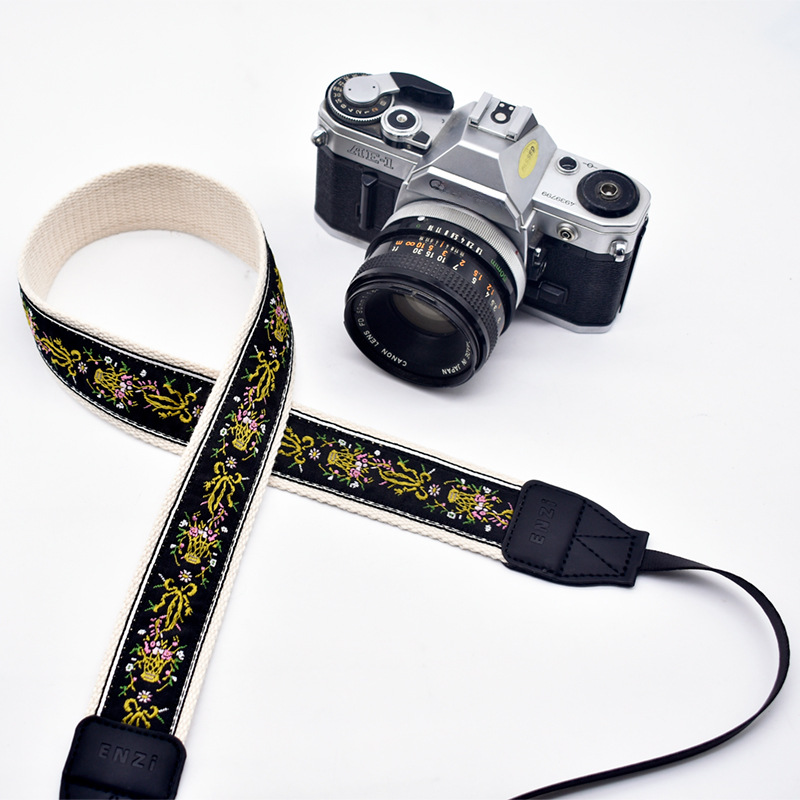Micro SLR Camera Retro Ethnic Style Shoulder Strap Embroidered Ribbon 3 ...