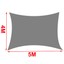 5m X 4m Sun Shade Sail Garden Awning Canopy 98 UV Block Rectangle ...