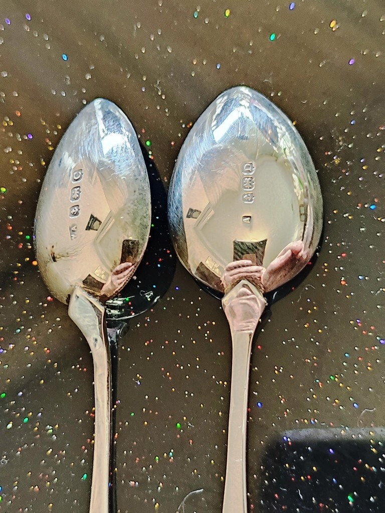 Vintage Solid Sterling Silver Salt, Pepper & Toothpick Holder & 2 Silver Spoons | eBay