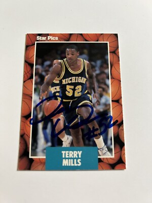 Terry Mills Signed 1990 Star Pics University Of Michigan Card # 44 | eBay