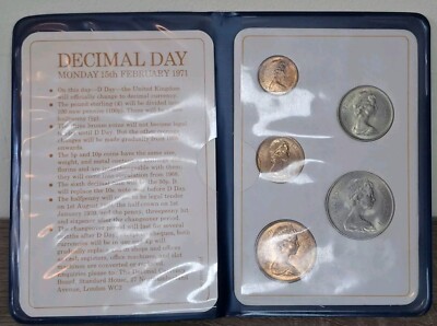 Royal Mint 1968 - 1971 Britain's First Decimal Coin Set | eBay UK