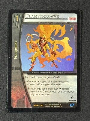 VS System: Flamethrower - Foil Marvel Web of Spider-Man TCG CCG MSM-150 ...
