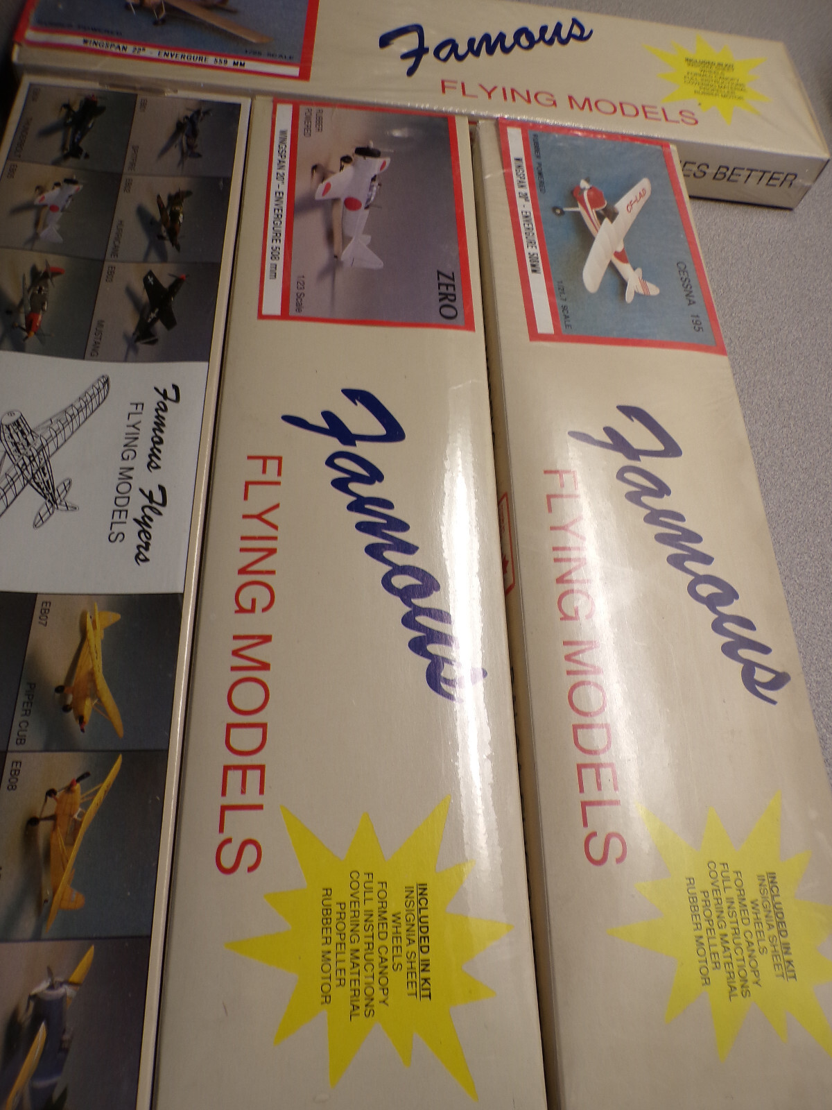 FAMOUS FLYING MODELS BALSA KIT FREEFLIGHT/RC MODEL AIRPLANES BULK of ...