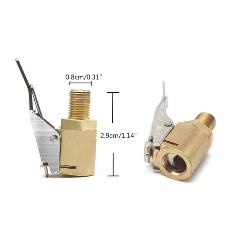 Brass Tire Inflator Lock Air Chuck Air Compressor Charging Clip Barb ...