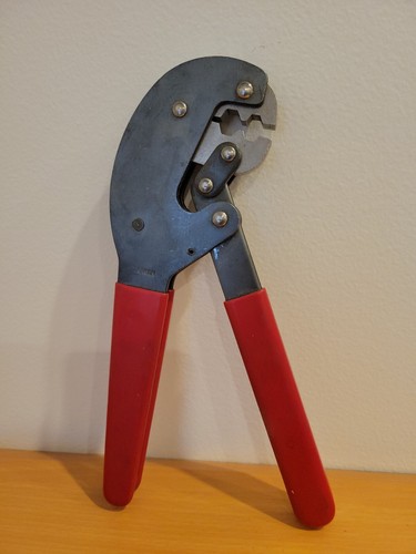 2-Cavity 9" Hex Crimp Tool Coaxial F RG59 RG6 Cable Connection Crimper ...