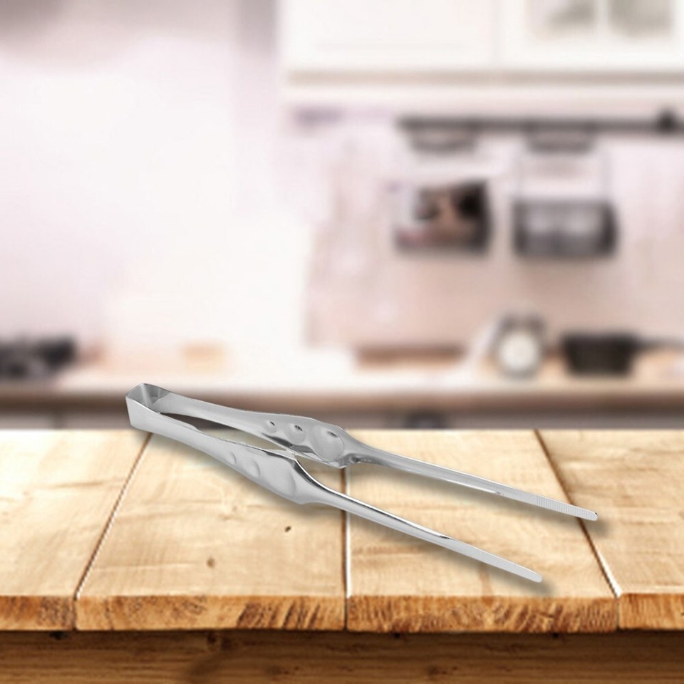Grill Tongs with Non Slip Grip Pointed and Rounded Ends Tight Grip ...