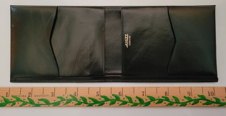 Vintage Amity Cowhide Black Director Body Bifold Wallet | eBay