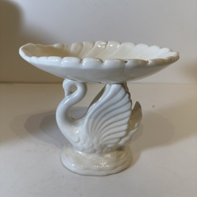 Vintage ARDCO Swan Elevated White Soap Dish Ceramic Holder Bathroom Art ...