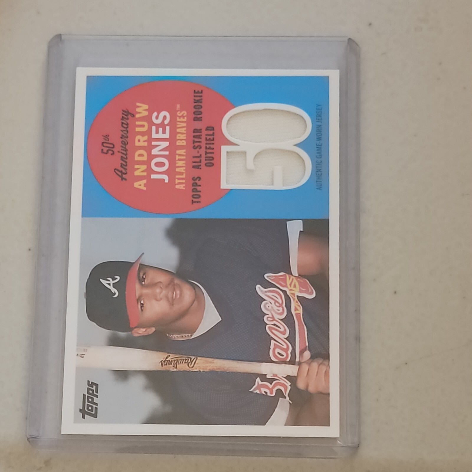 2008 Topps 50th Anniversary All Star Rookie Team Game Used Andruw Jones ...