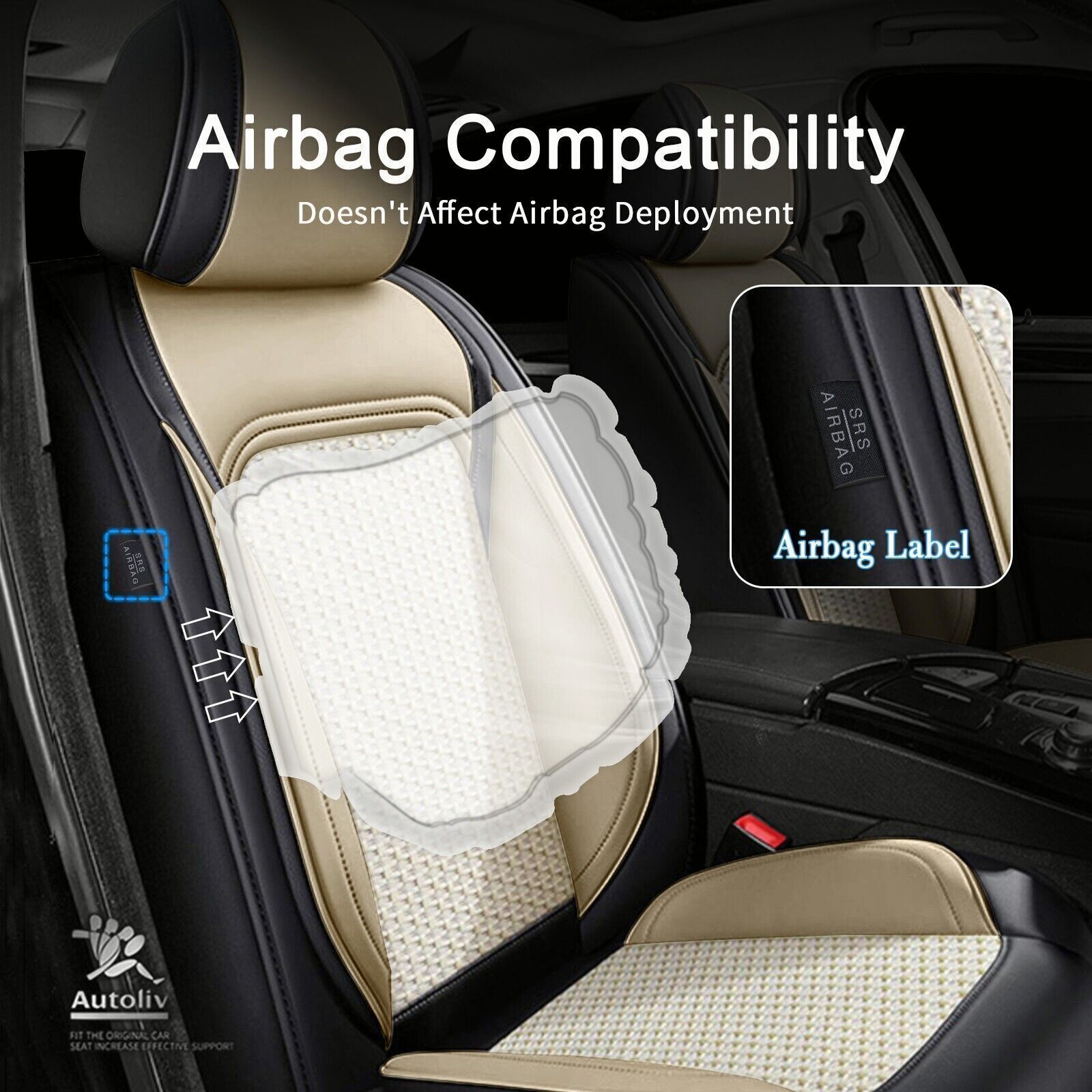 2008-2018 Lincoln MKX Full Set Faux Leather Car 5 Seat Cover Front and ...