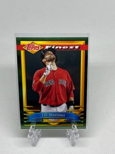 2021 Topps Finest Flashbacks Baseball J.D. Martinez #51 Boston Red Sox ...