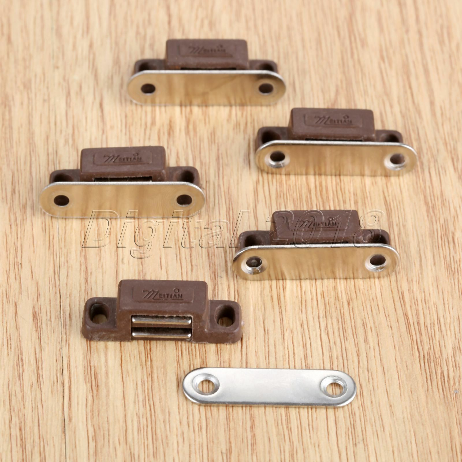 5pcs Magnetic Cabinet Catches Push Open Touch Kitchen Door Stop Damper ...