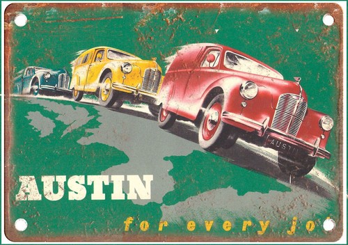 Vintage Austin light Automobile Ad Reproduction Retro Look Metal Sign ...