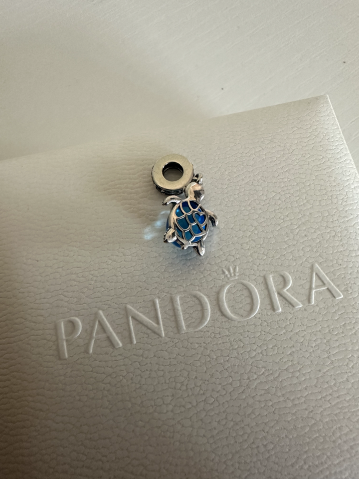 Pandora Disney Genuine S925 Murano Sky Blue Turtle Charm | eBay UK