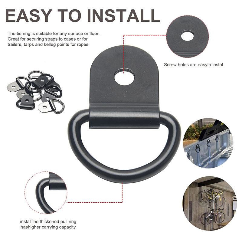 30pcs D-Rings Hook Tie Down Ring Load Anchor Trailer Forged Lashing ...