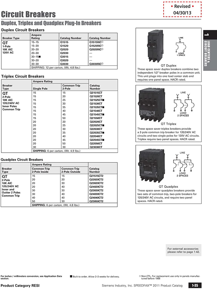 Q22040CT 40 Double Two 20-Amp Single Pole Circuit Breaker | eBay
