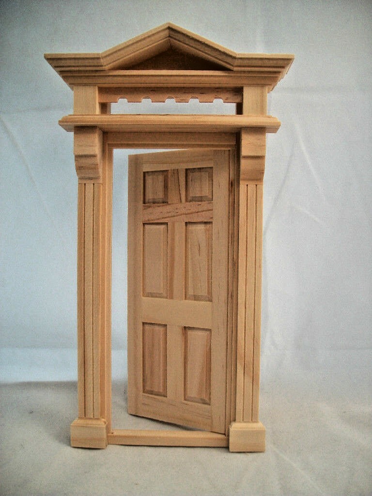 VICTORIAN 6 PANEL DOOR - #6013 dollhouse fairy miniature 1pc wooden ...