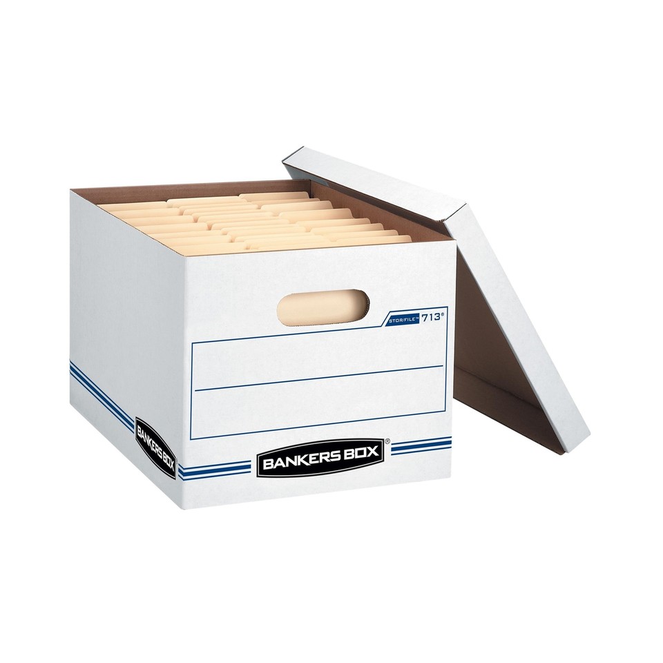 Bankers Box 12 Pack STOR/FILE Basic Duty File Storage Boxes, Standard ...