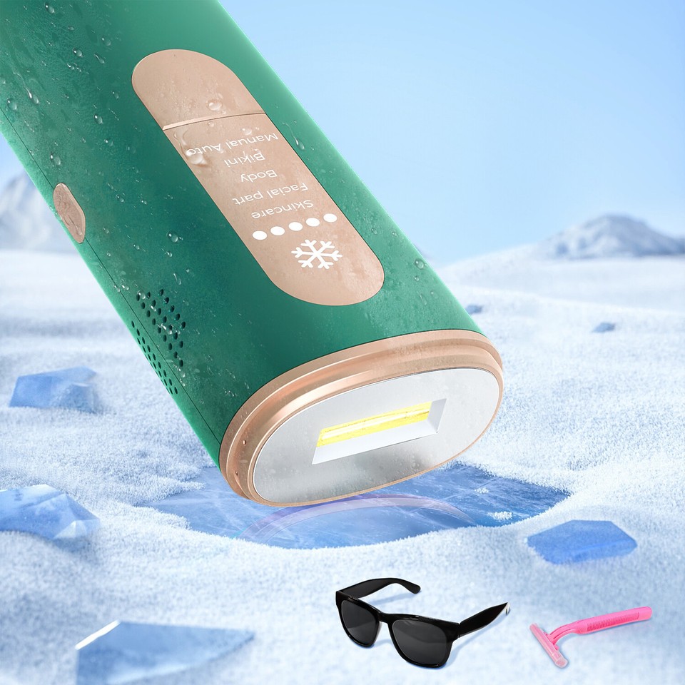 Laser Hair Removal with Painless Ice Cooling Permanent IPL Hair Removal ...