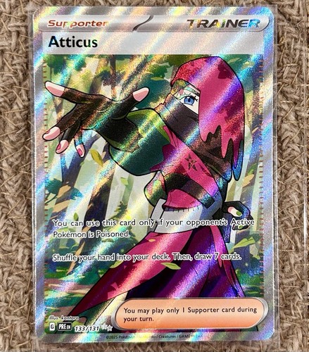 Atticus 133/131 Ultra Rare Full Art Trainer Prismatic Evolutions ...