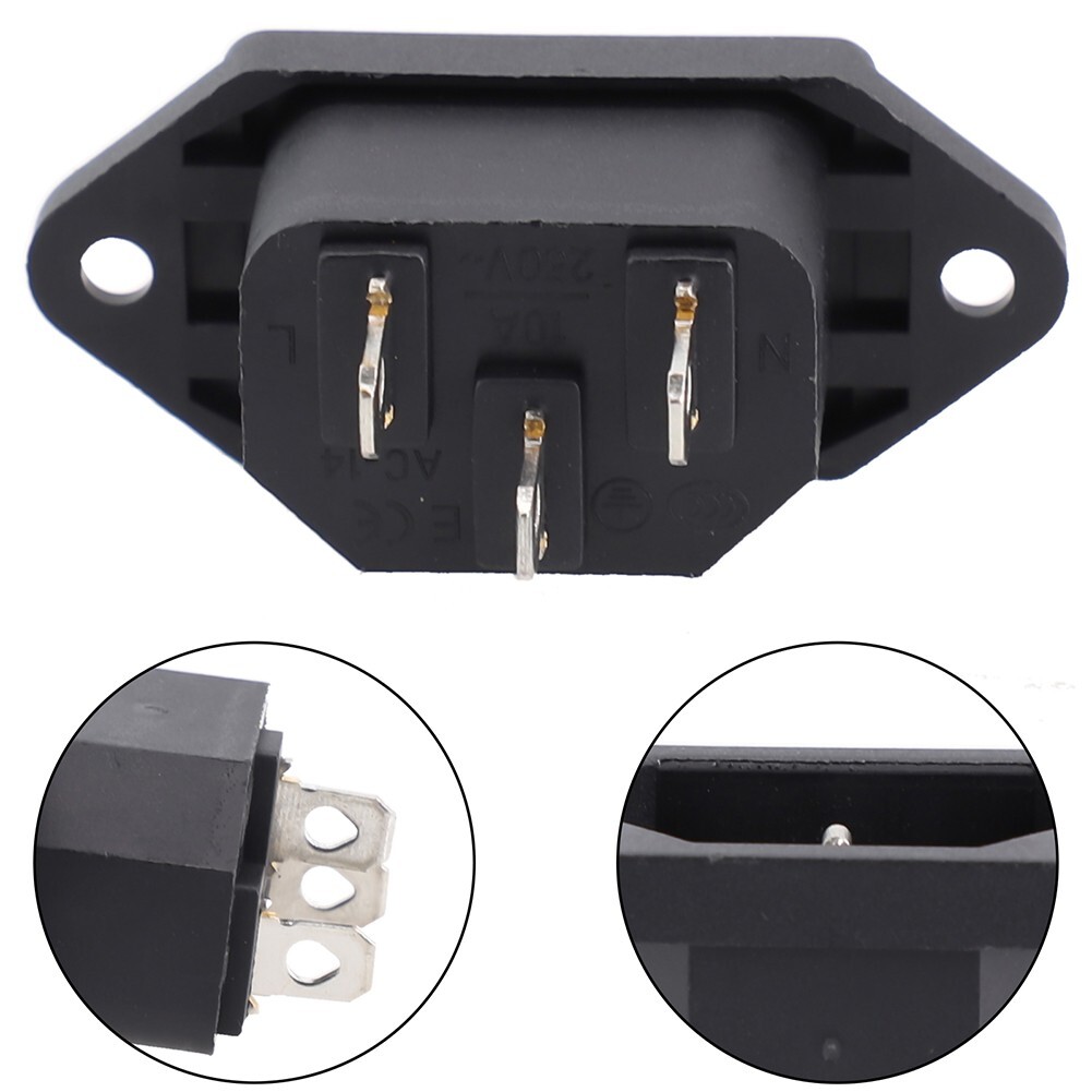 Versatile 250V 10A Power Socket with 5x Built in Plug 3pin AC04 ...