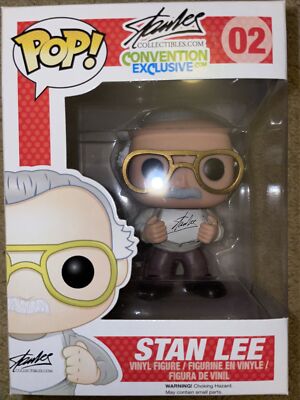 Funko Pop! #02 Stan Lee SDCC Logo White Shirt 2014 SDCC Exclusive | eBay