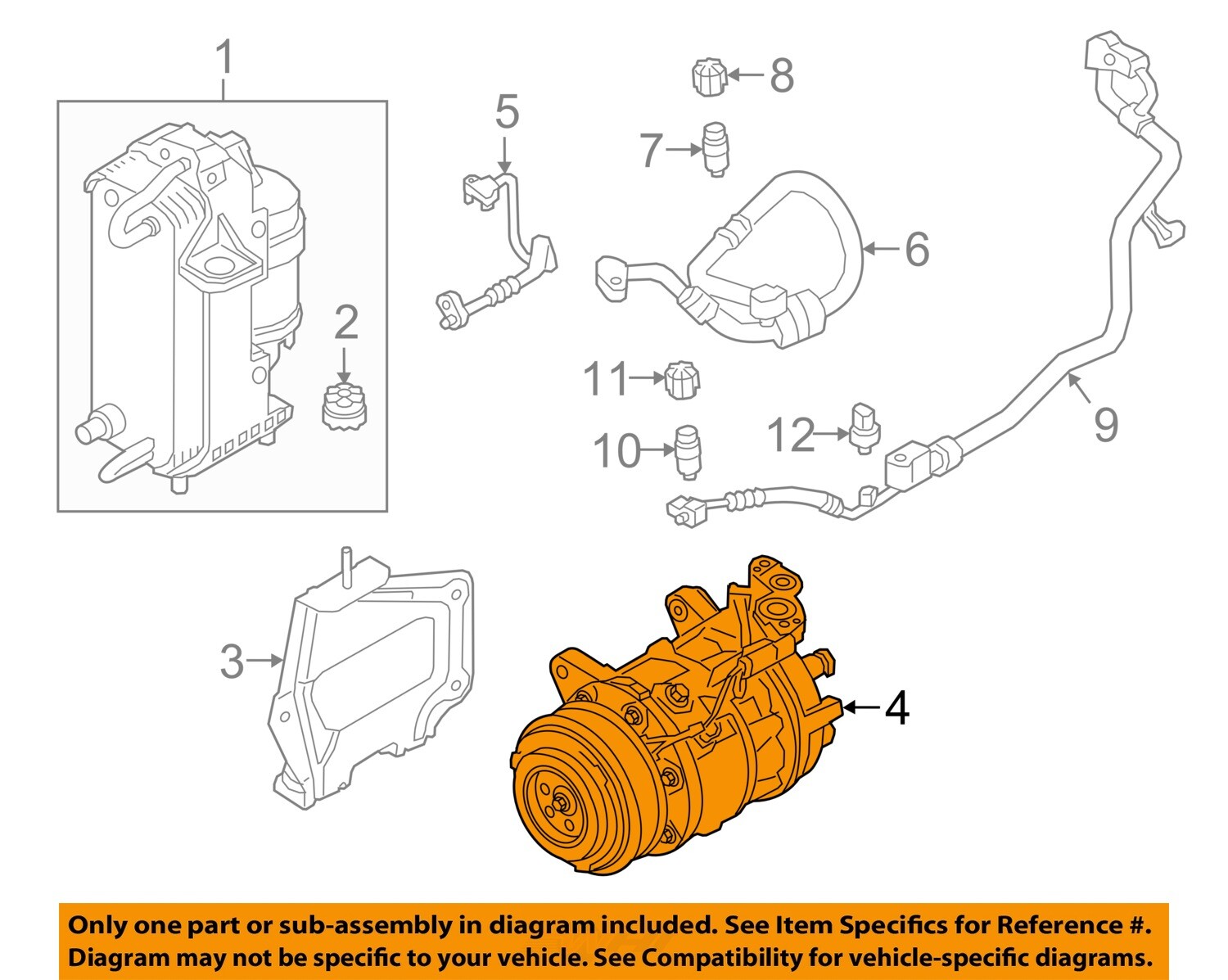 AC Compressor 64527945819 Fits 2019 BMW 540i OEM for sale online | eBay