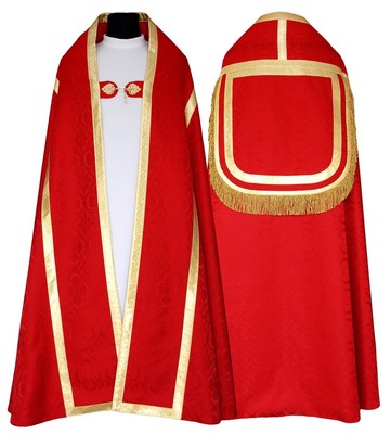 Red Roman Cope with stole Vestment Capa pluvial Roja Piviale Rosso ...